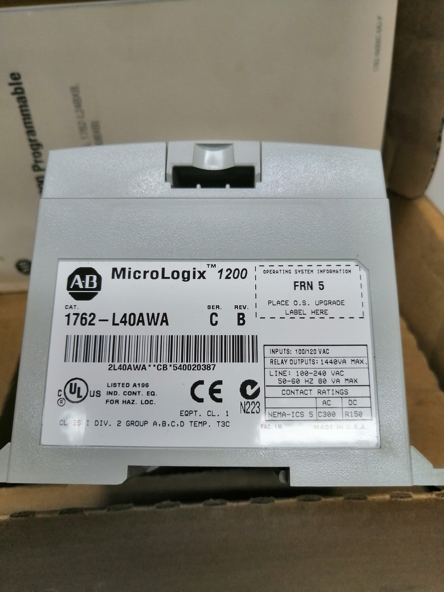 New | Allen-Bradley | MICROLOGIX 1200 | 1762-L40BWA /C FW 14 Micrologi ...