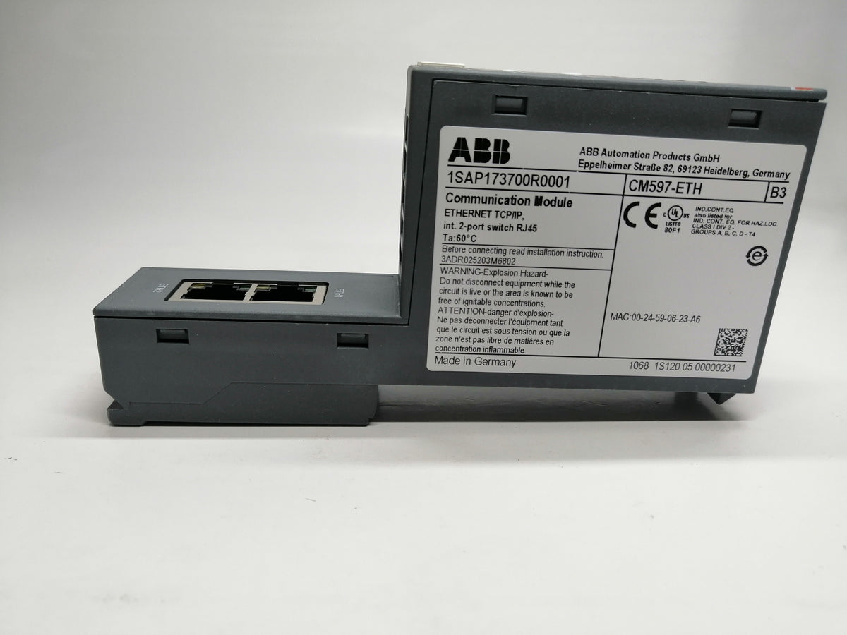New | ABB | 1SAP173700R0001 | COMMUNICATION MODULE CM597-ETH – Eigen ...