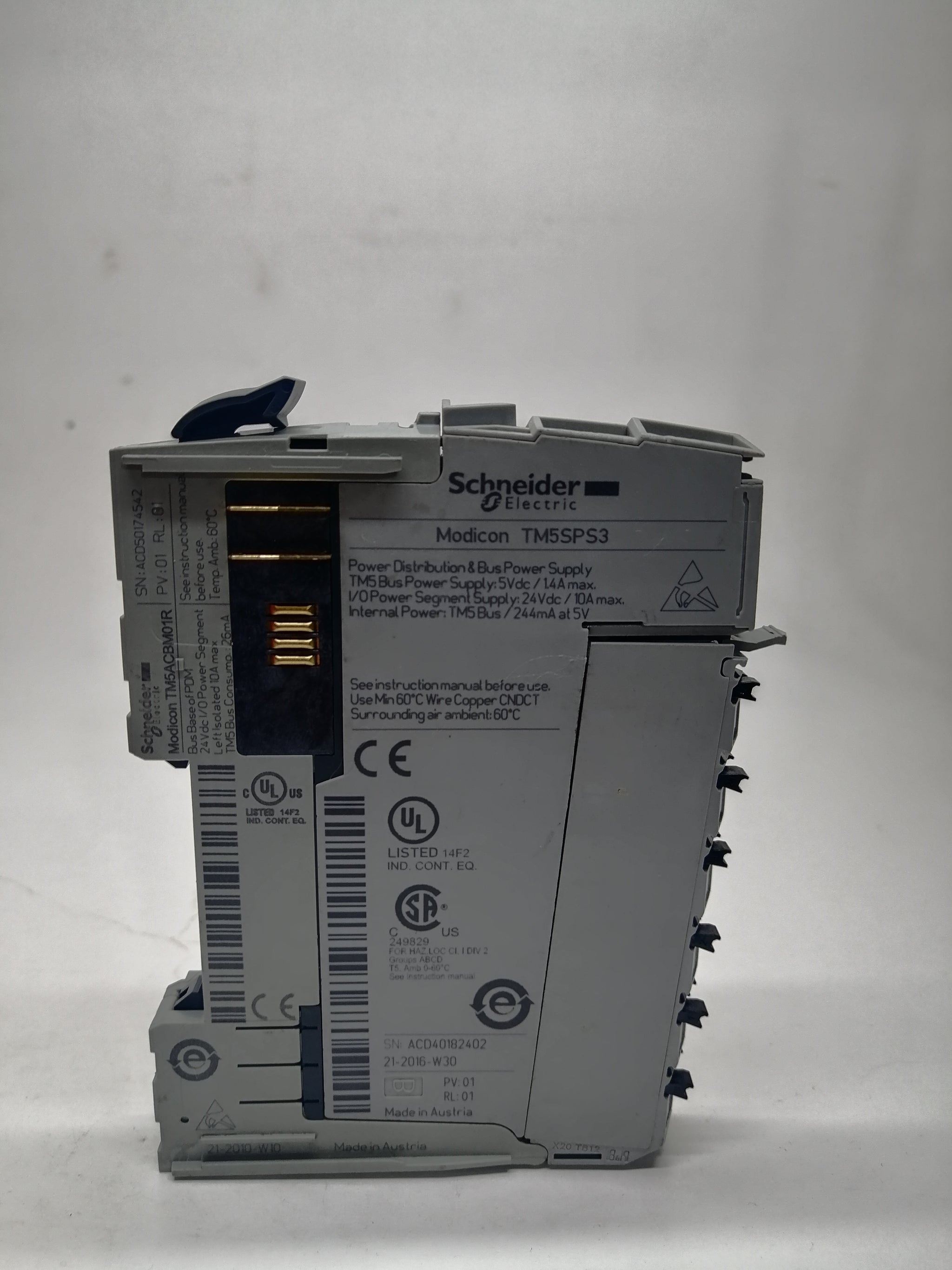 New No Box | Schneider Electric | TM5SPS3 | MOD PWR DISTR. 24VDC/BUS P ...